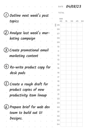 Task & Time Cards | Planner Cards | Minimal Desk Setups