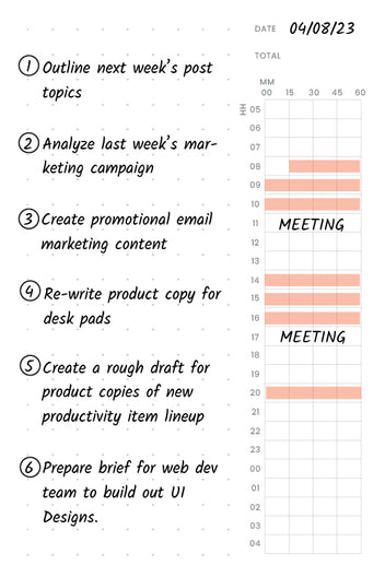 Task & Time Cards | Planner Cards | Minimal Desk Setups