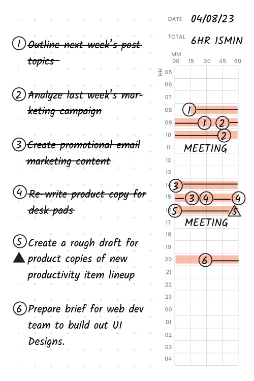 Task & Time Cards | Planner Cards | Minimal Desk Setups