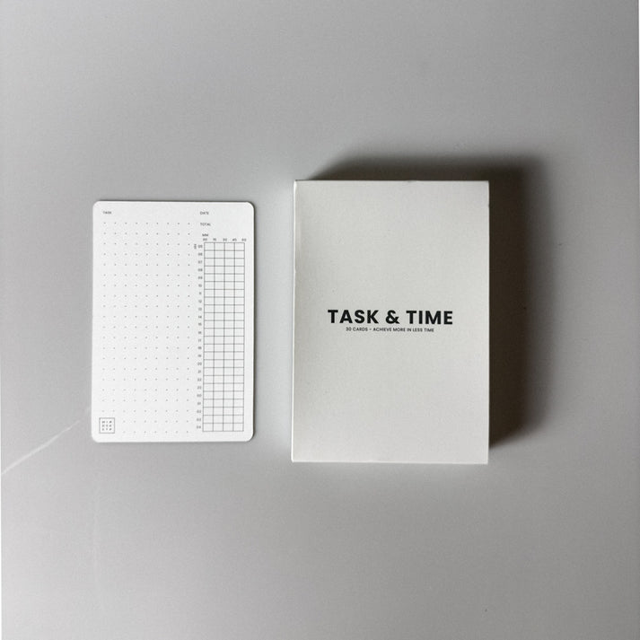 Task & Time Cards | Planner Cards | Minimal Desk Setups