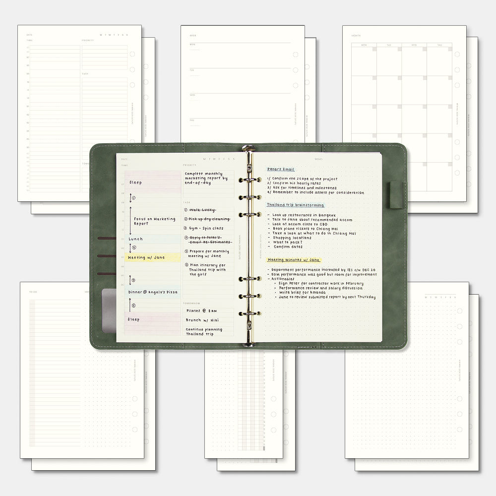 Modular Planner System — Undated A5 Planner | Minimal Desk Setups