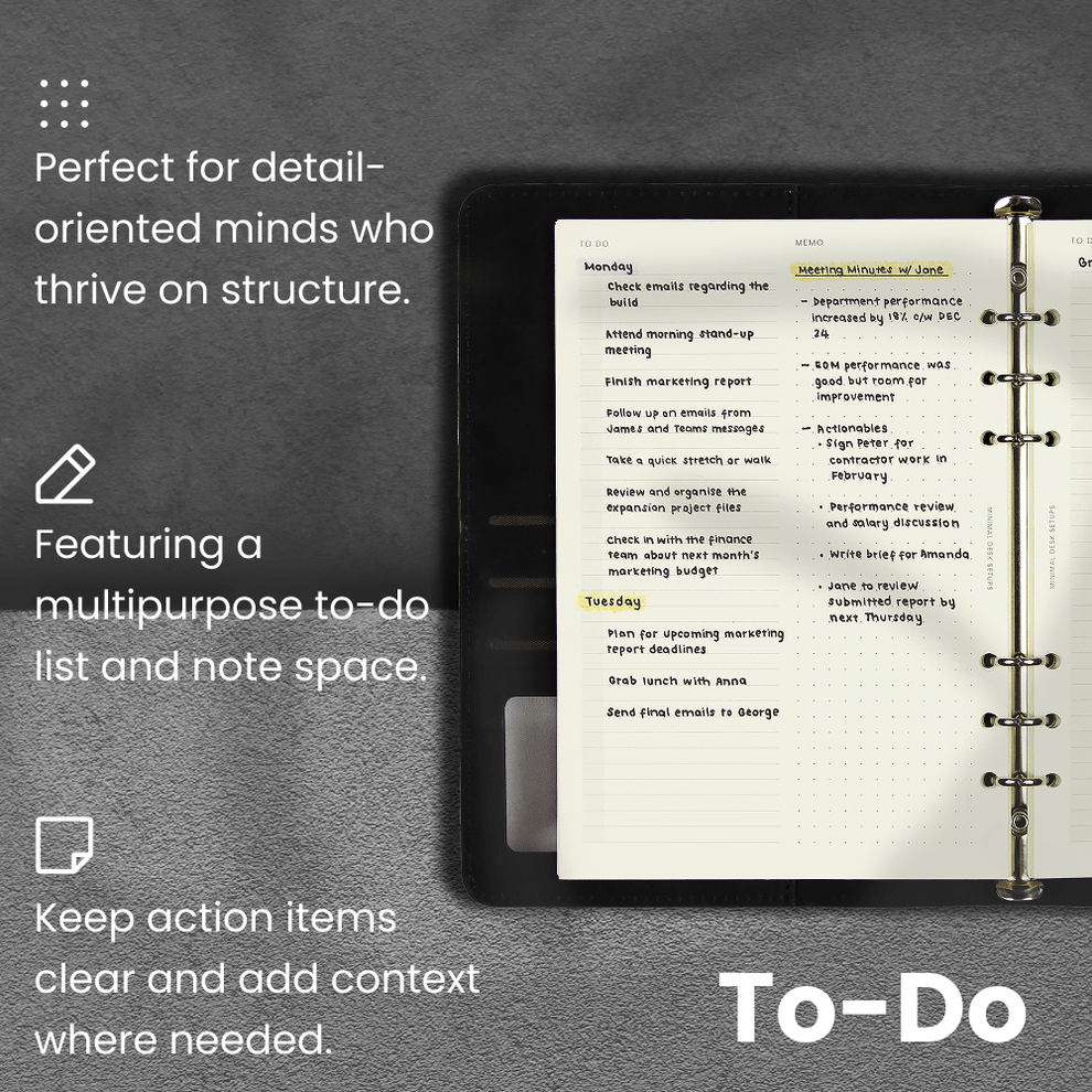 Planner Inserts | A5 | Minimal Desk Setups