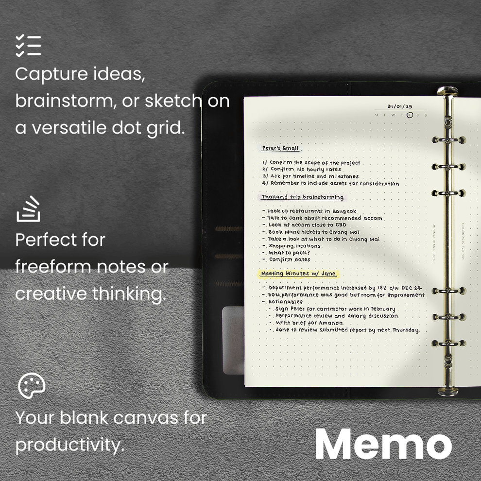 Planner Inserts | A5 | Minimal Desk Setups