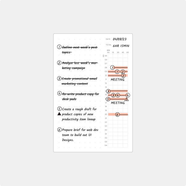 Task & Time Cards | Planner Cards | Minimal Desk Setups