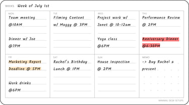 Weeks & Habits Kit | Minimal Desk Setups